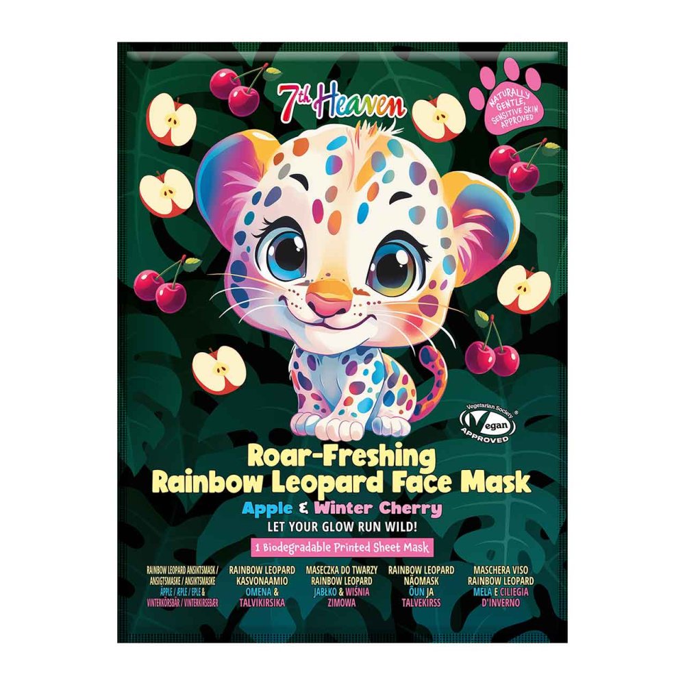 7th Heaven Roar-Freshing Rainbow Leopard Face Mask, Apple & Winter Che – Beauty Goddess