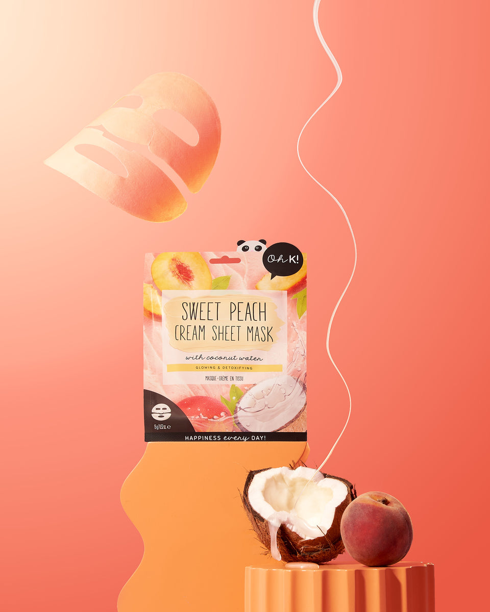 Oh K! Peach & Coconut Water Cream Sheet Mask – Beauty Goddess