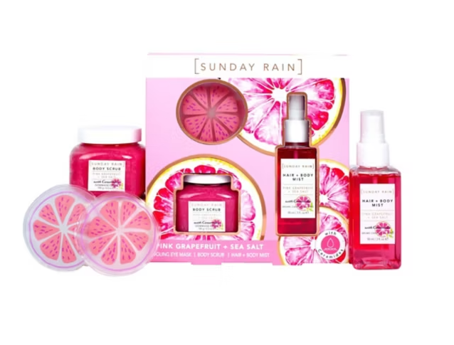 Sunday Rain Pink Grapefruit & Sea Salt Trio – Beauty Goddess