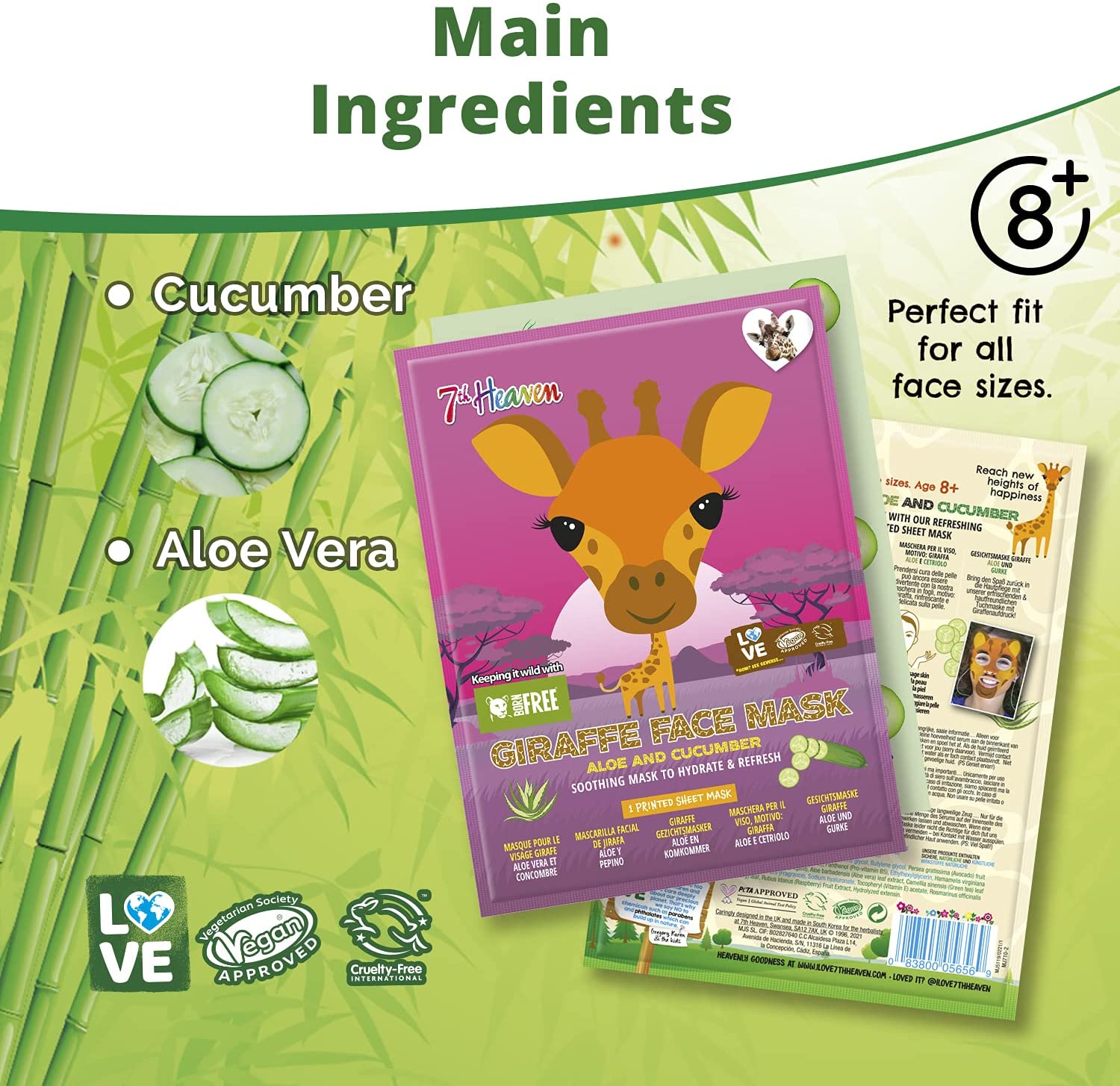 Giraffe Animal Sheet Mask | 7th Heaven | Montagne Jeunesse – Beauty Goddess