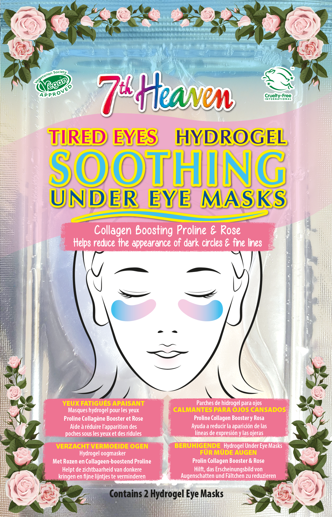 7th Heaven Soothing Hydrogel Under Eye Patches for Tired Eyes with Col ...